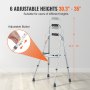 VEVOR Folding Hemi Walker One Arm Mobility Walker for Senior ...