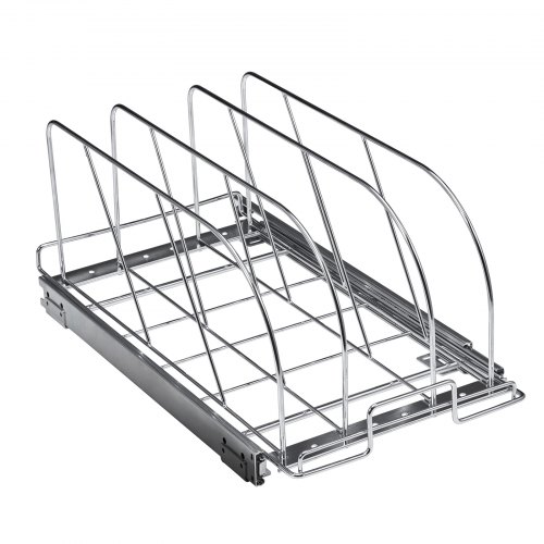 VEVOR Pan and Pot Rack, Expandable Pull Out Under Cabinet Organizer ...