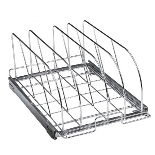VEVOR Pan and Pot Rack, Expandable Pull Out Under Cabinet Organizer ...