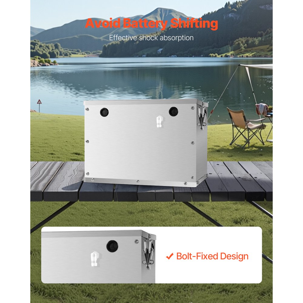 VEVOR Battery Box, Group 24/31 Trolling Motor Battery Box, Marine ...
