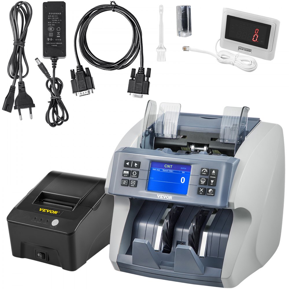 VEVOR Money Counter Machine, Mixed Denominations 2CIS,UV, MG, MT,IR, DB ...