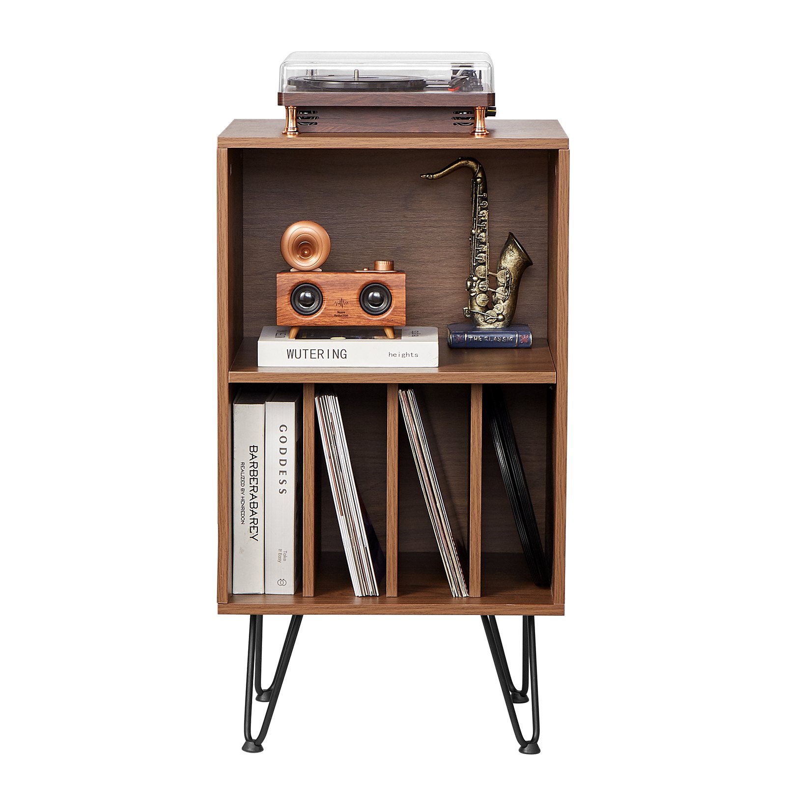 VEVOR Vinyl Record Player Stand and Storage – 3-Tier Brown