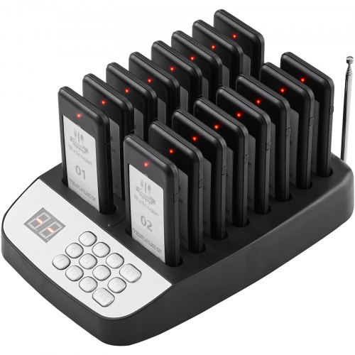 VEVOR Restaurant Pager System, Wireless 500m Long Range Lineup Waiting ...
