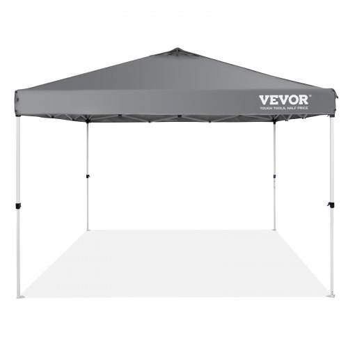 VEVOR Pop Up Canopy Tent, 10 x 10 ft, 250 D PU Silver Coated Tarp, with ...