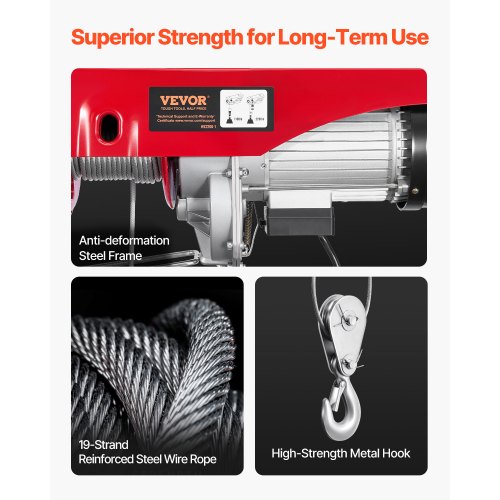 VEVOR 2200 lbs Wireless Attic Lift, 1600W 110V Electric Hoist with ...