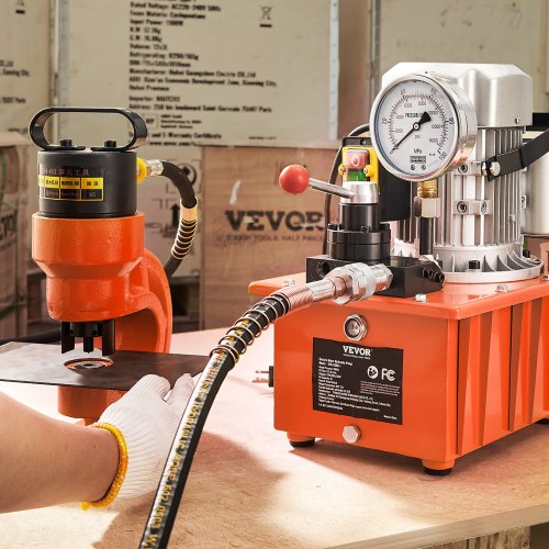 VEVOR Electric Hydraulic Pump, 10000 PSI 750W 110V, 488 in³/8L Capacity ...