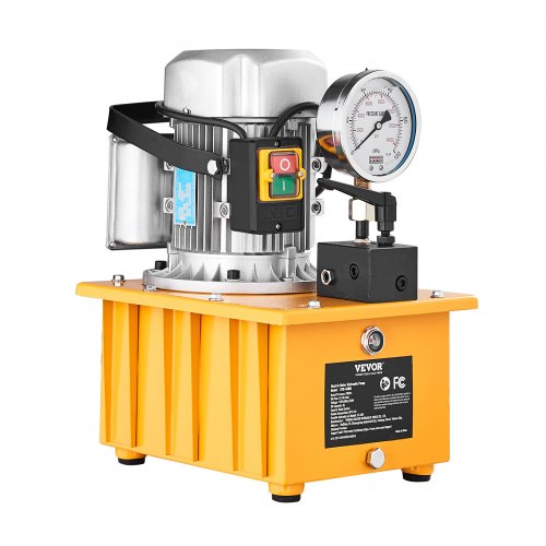 VEVOR Electric Hydraulic Pump, 10000 PSI 750W 110V, 488 in³/8L Capacity ...