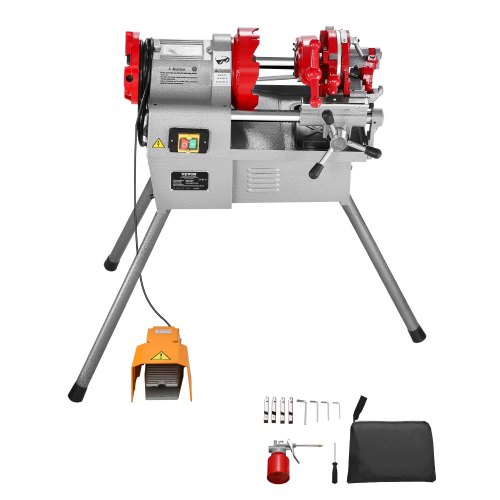 Electric Pipe Threader Machine 750W 28RPM Threading Cutter for 1/2" to 2" Pipes | VEVOR US