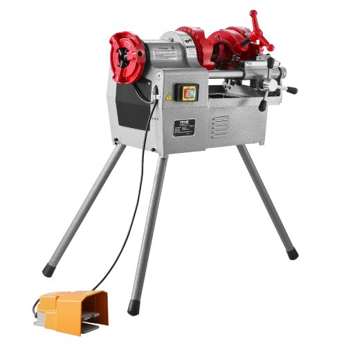 Electric Pipe Threader Machine 750W 28RPM Threading Cutter for 1/2" to 2" Pipes | VEVOR US