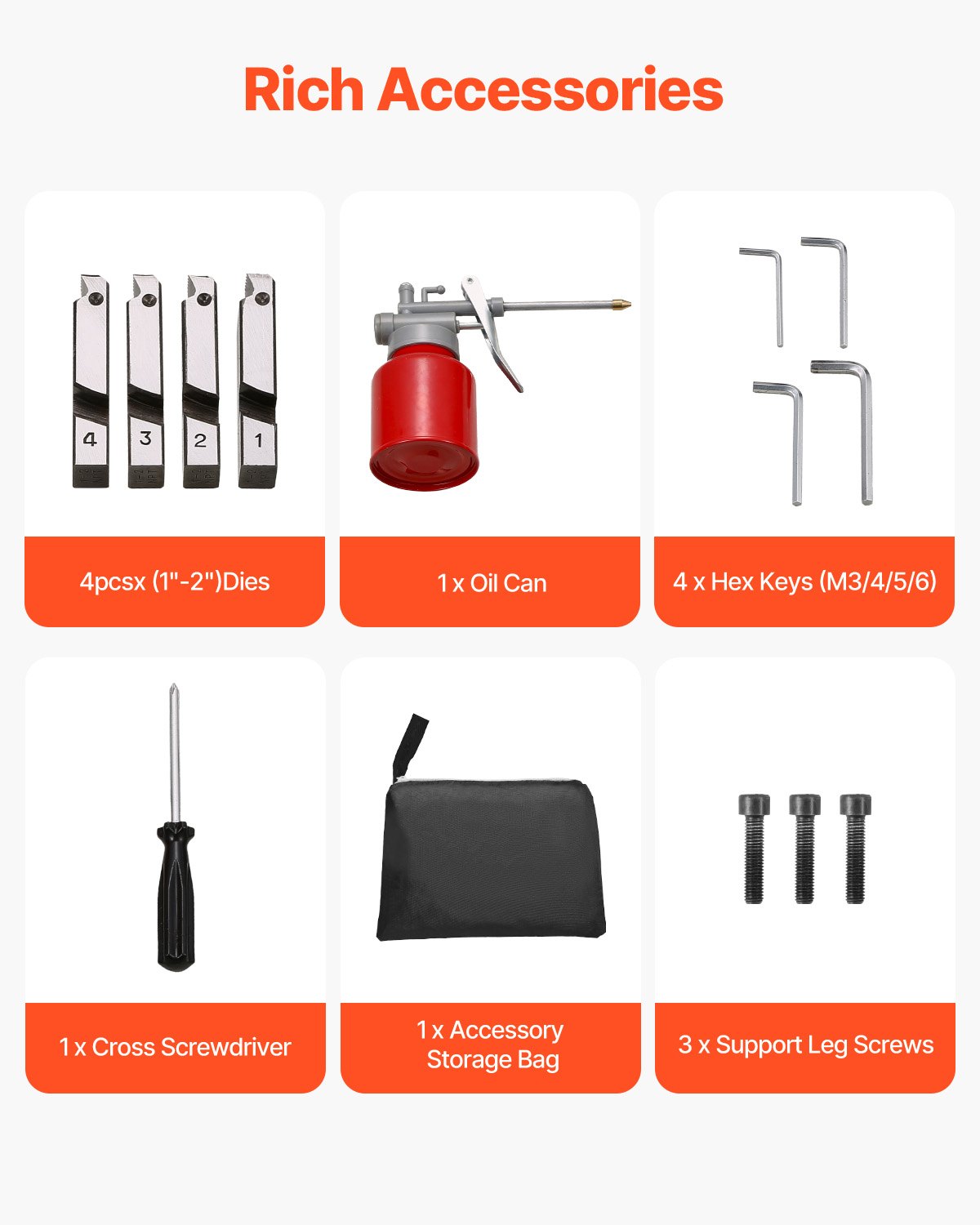 VEVOR Electric Pipe Threader Machine, 750W 28RPM Threading Cutting ...