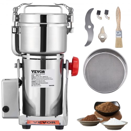 VEVOR 700g Electric Grain Mill Grinder, High Speed 2500W Commercial ...