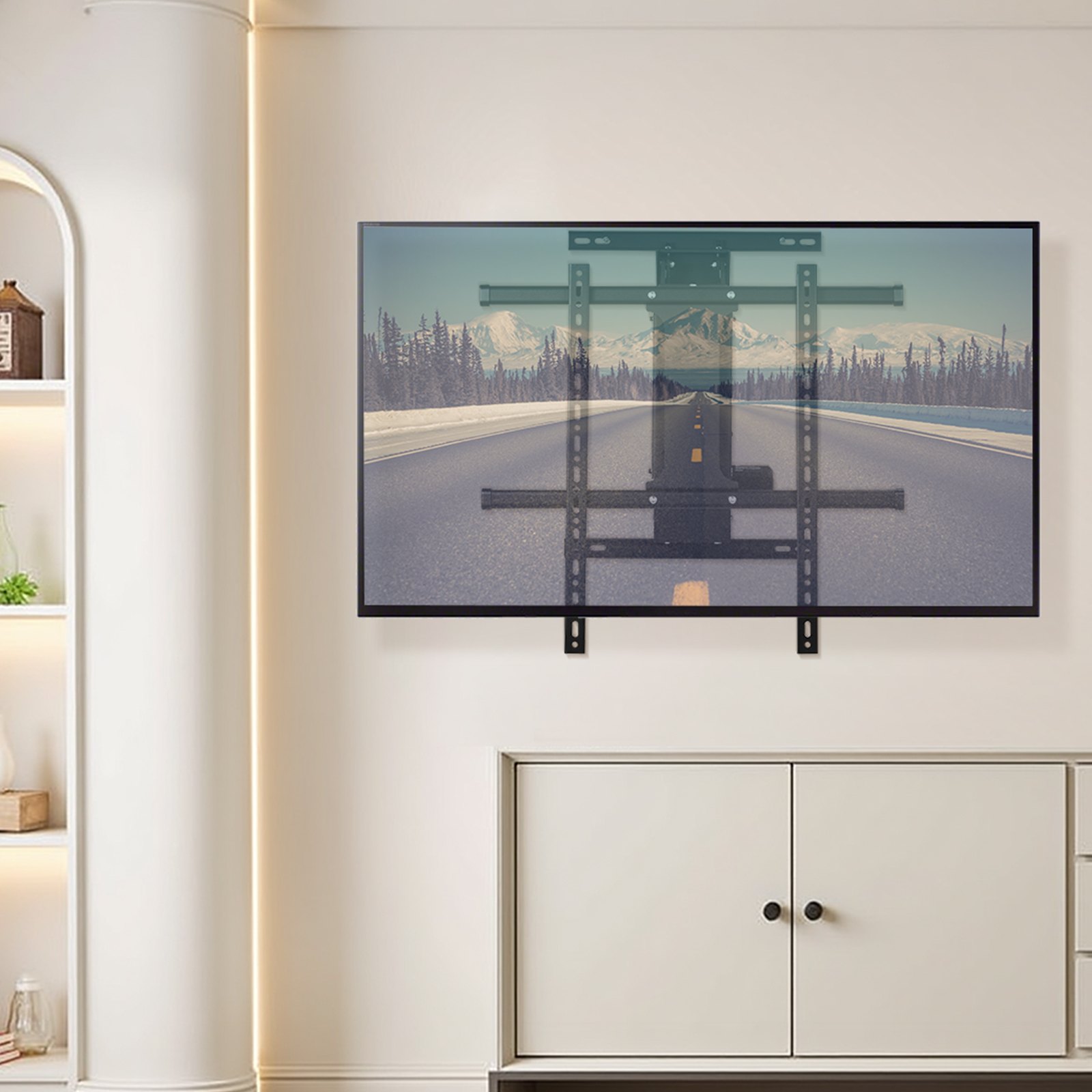 VEVOR Motorized TV Wall Mount with Remote Control - 65” TV
