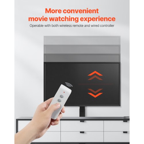 VEVOR Motorized TV Lift Stand, 120 lbs max Load Adjustable TV Lift ...