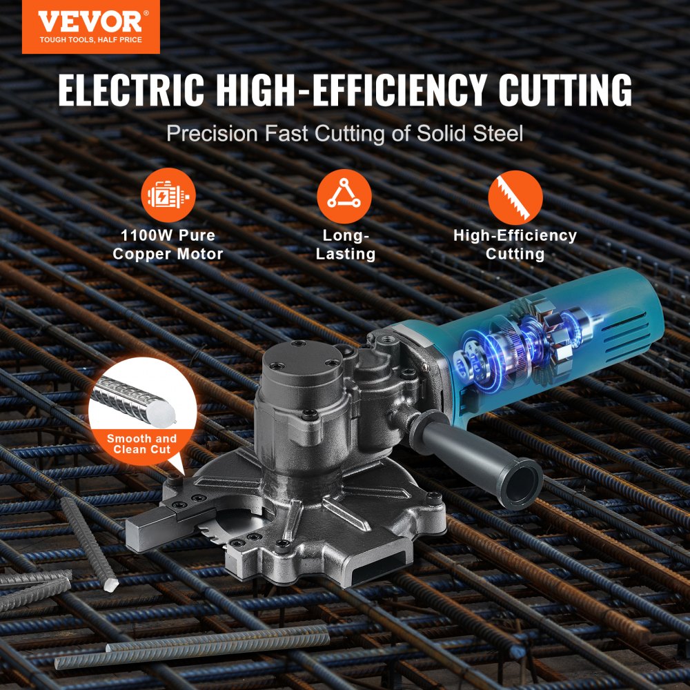 VEVOR 1100W Electric Rebar Cutter Cutting up to 3/2In 4-40mm | VEVOR US