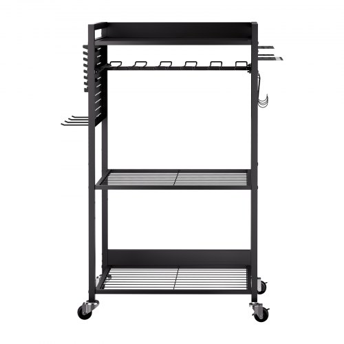 VEVOR 4-tier Tool Organizer Cart on Wheels 150 lbs Garage Cart for ...