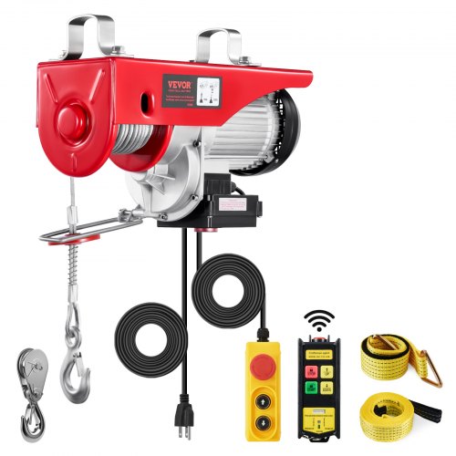 VEVOR Electric Hoist, 2200 lbs 120V Electric Winch with 328 ft Wireless ...
