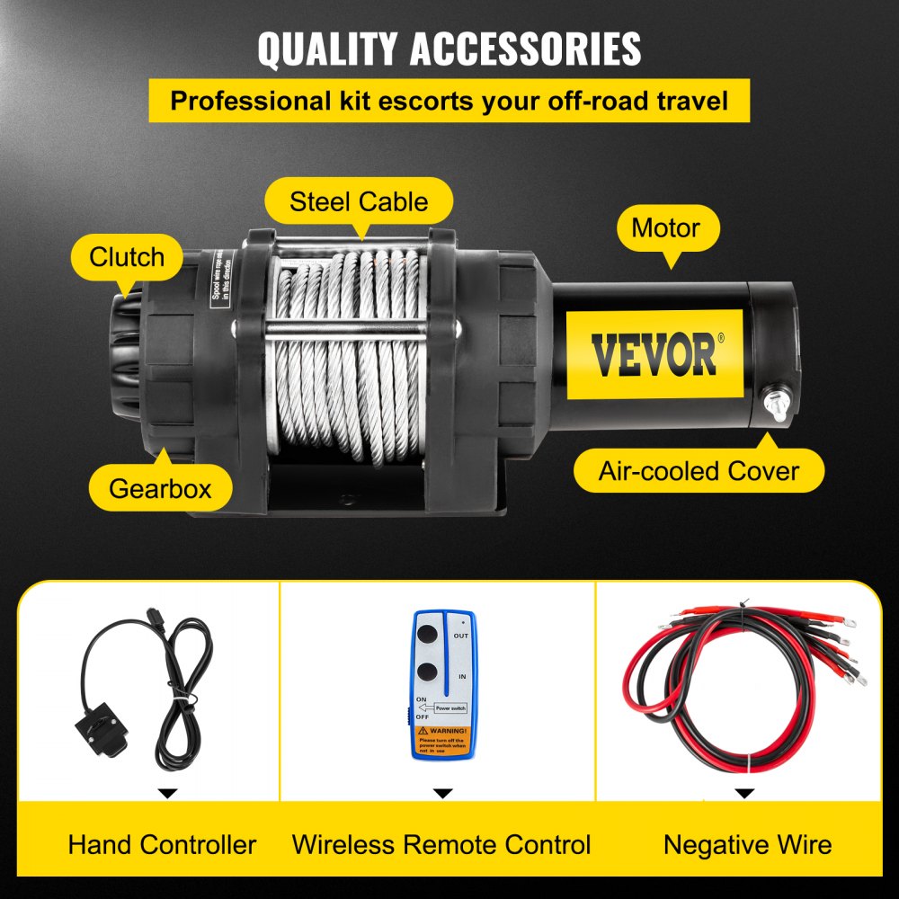 VEVOR Electric Winch 5000lb Load Capacity Truck Winch Compatible with ...