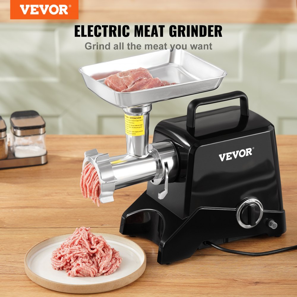 VEVOR Electric Meat Grinder, 419 Lb/H Capacity, 575W（1100W MAX) Industrial Meat Mincer w/ 2 ...