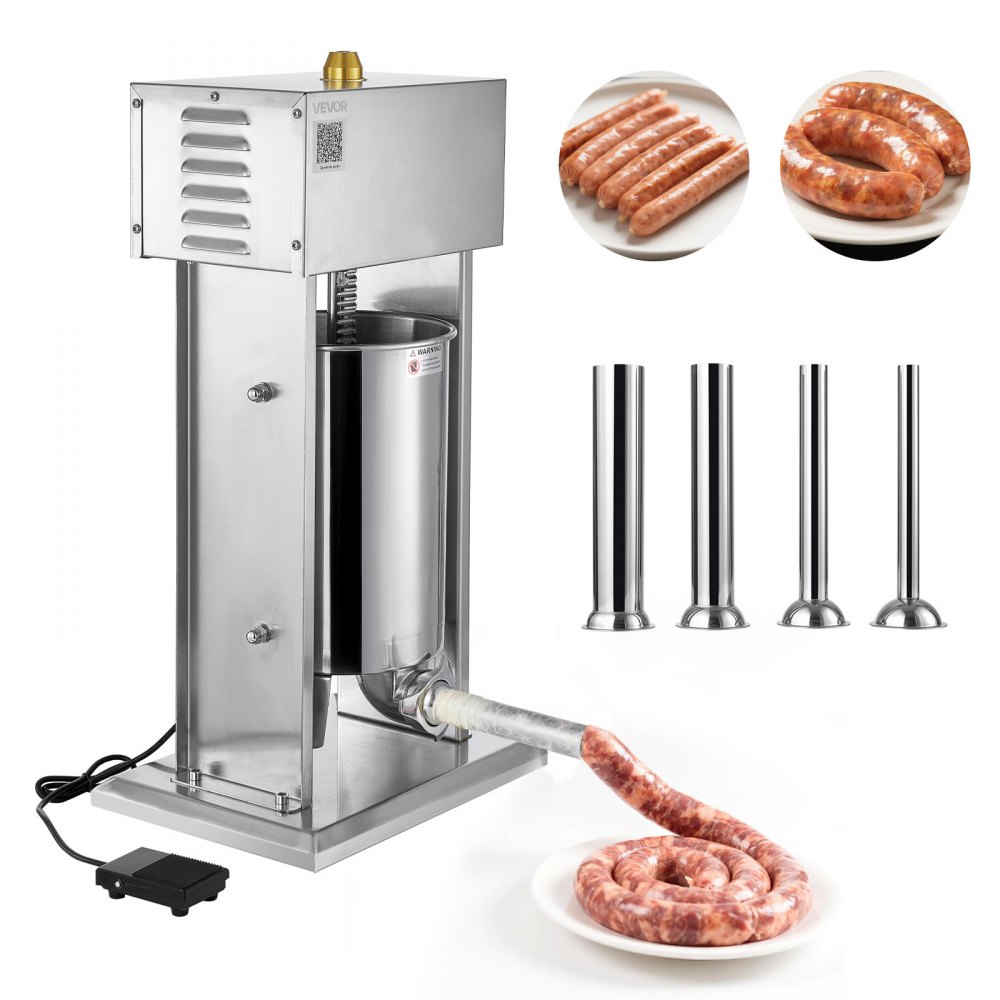 VEVOR Electric Sausage Stuffer, 25 LBS / 12 L Vertical Meat Stuffer ...