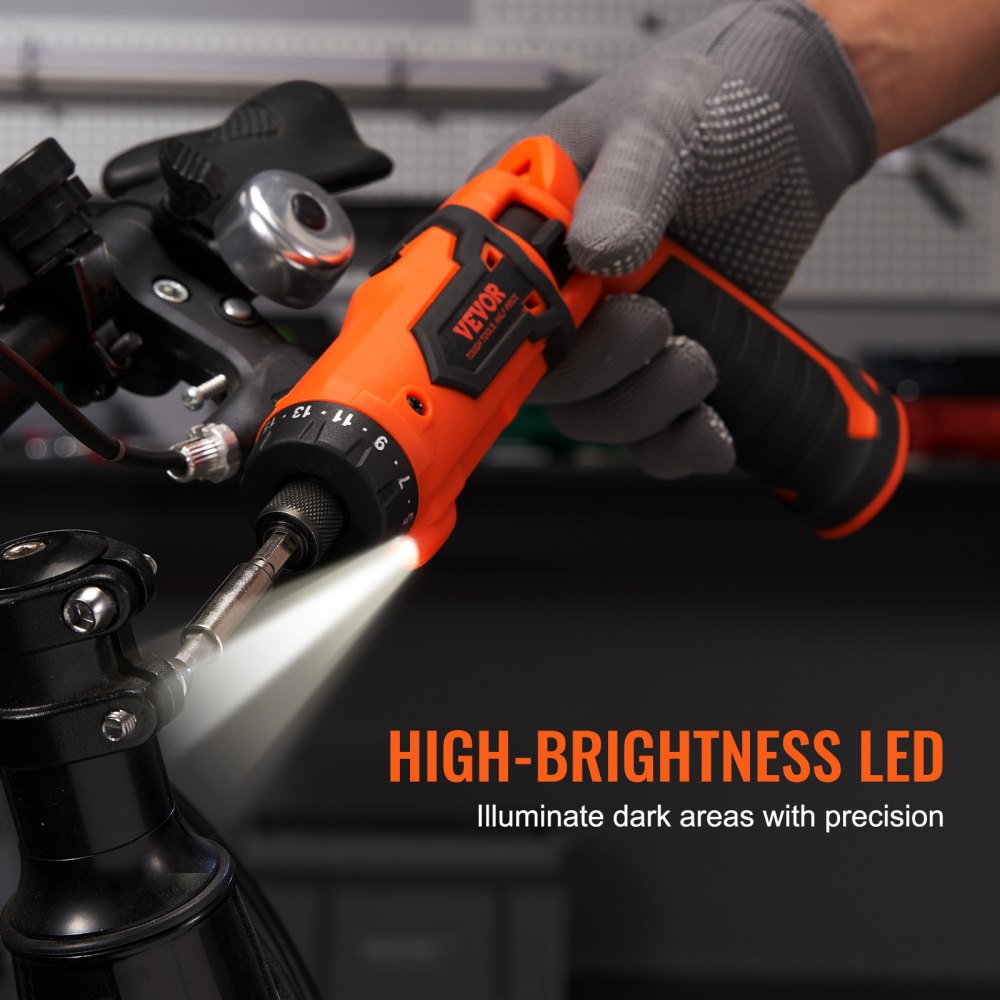 VEVOR Cordless Screwdriver, 4V 7Nm Electric Screwdriver Rechargeable ...