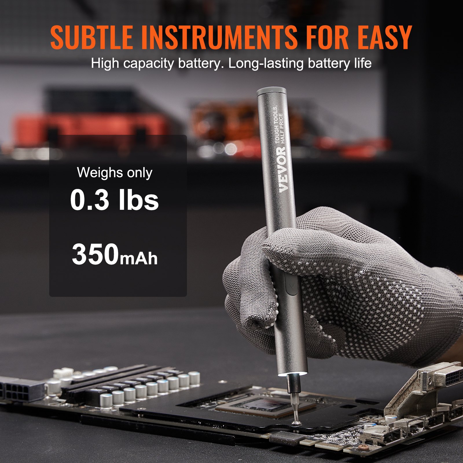 VEVOR Mini Electric Screwdriver, 4V Cordless Precision Screwdriver Set ...