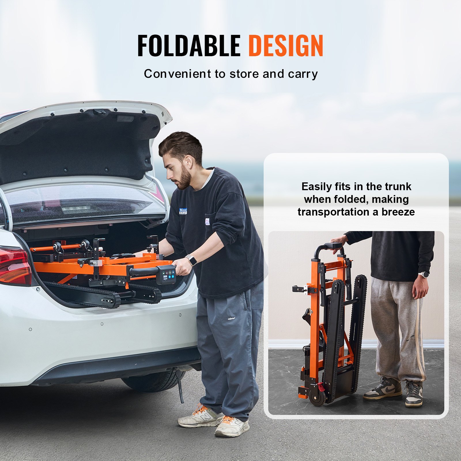 VEVOR Electric Stair Climbing Hand Truck, 450 lbs Load Capacity ...