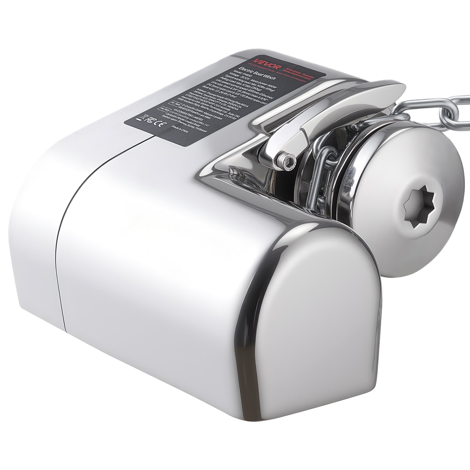 VEVOR Windlass for Boats – 12V 600W, 573 lb Pull Power