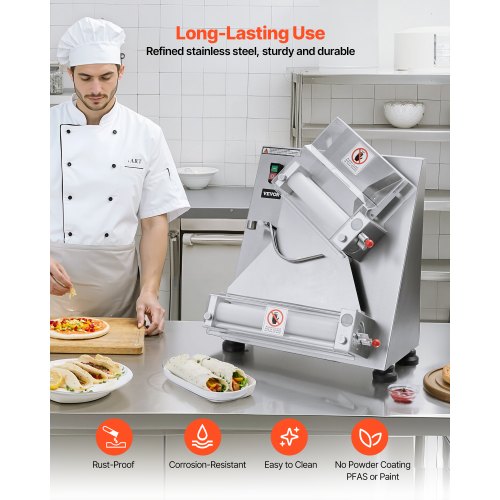 14 Inch Pizza Dough Roller Sheeter Automatic Commercial Pizza Dough ...