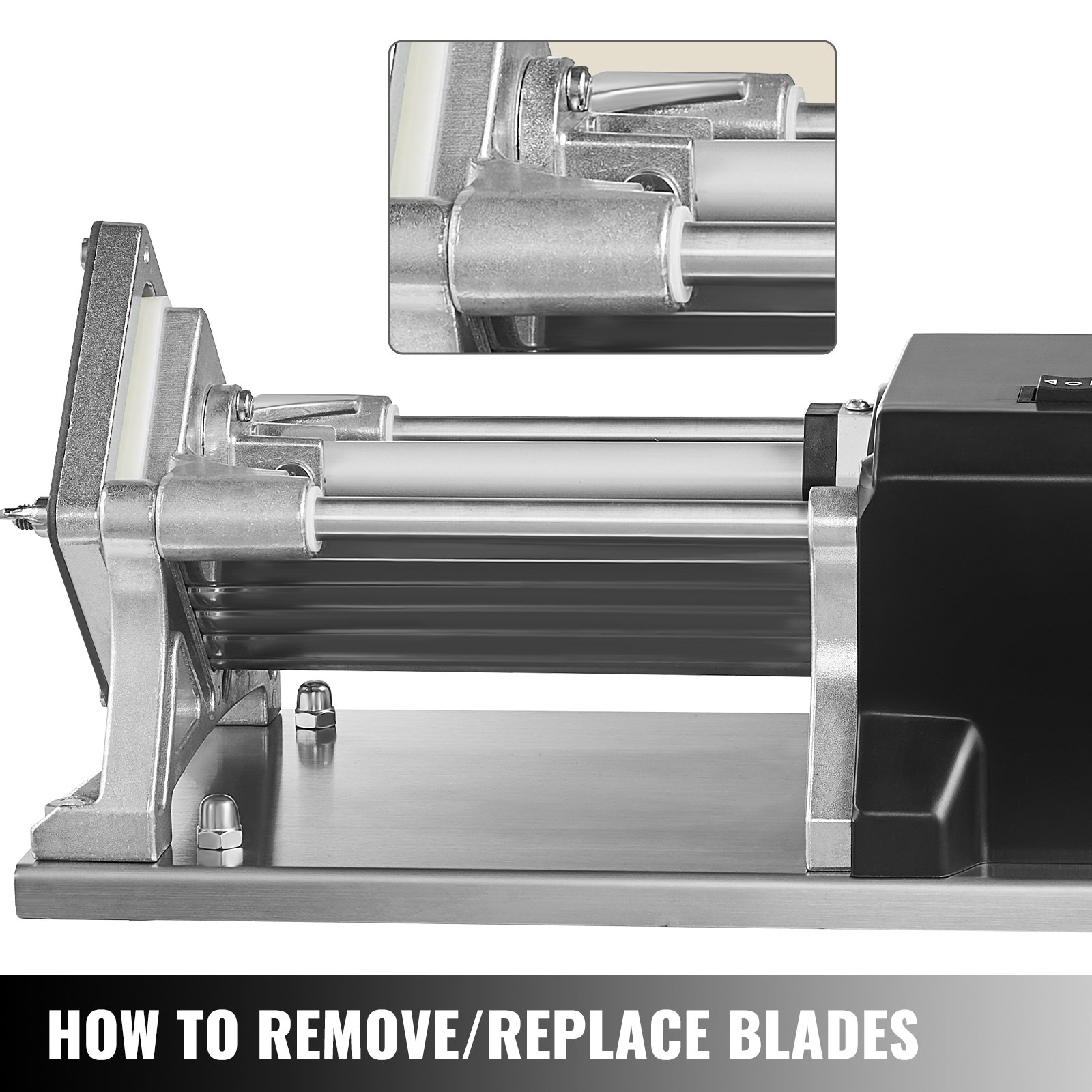 Vevor Electric Potato Cutter With 4 Blade Shapes Chip Cutter For Fruit