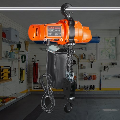 VEVOR Electric Chain Hoist Single Phase Crane Hoist 2200 lbs Load 10 ft ...