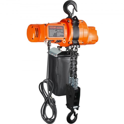 VEVOR Electric Chain Hoist Single Phase Crane Hoist 2200 lbs Load 10 ft ...