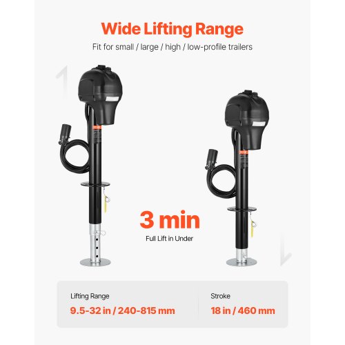 Electric Trailer Jack 3500 lbs Power Tongue Jack for RV Trailer ...