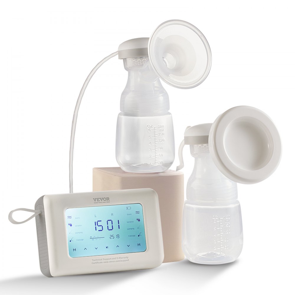 VEVOR Breast Pump, Single/Double Adjustable Electric Breast Pumps, 4 ...