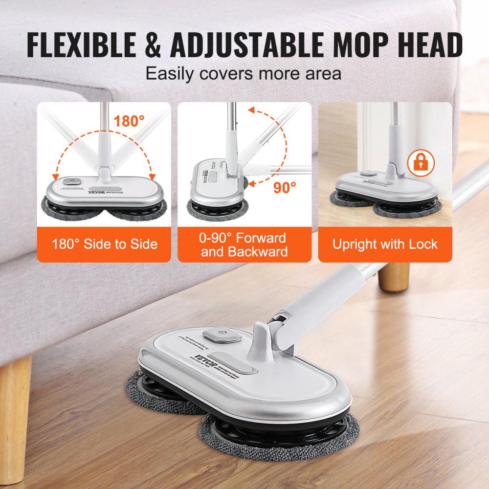 VEVOR Cordless Electric Mop, Up to 70 mins Powerful Battery, Electric ...