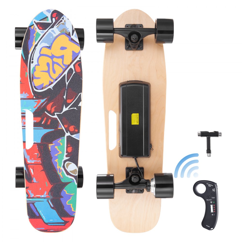 VEVOR Electric Longboard Skateboard with Control 5 Miles Range for ...