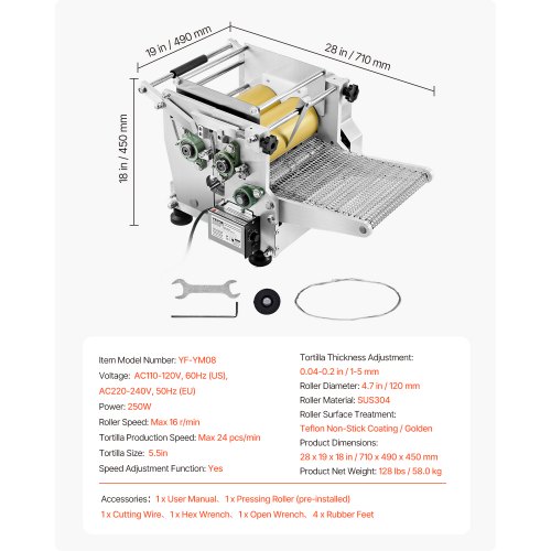 Electric Tortilla Maker Automatic Corn Tortilla Making Machine 5.5in ...