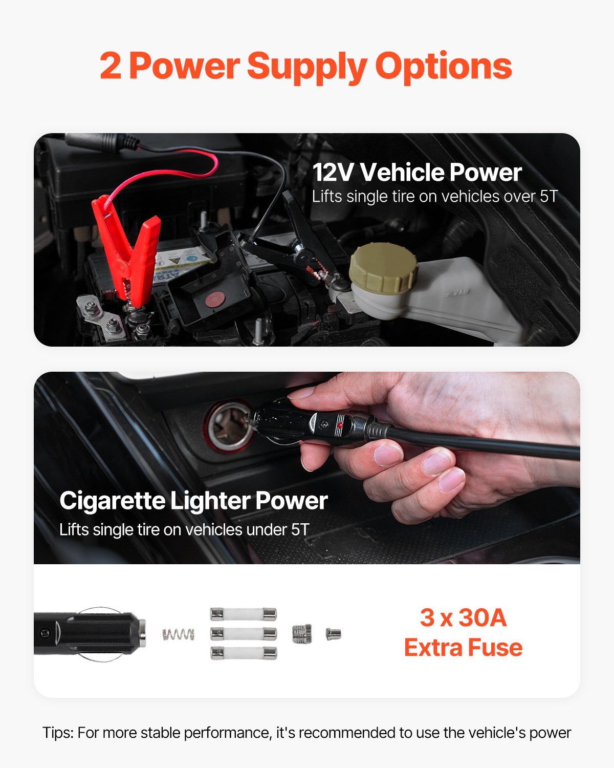 VEVOR Electric Car Jack, 15 Tons /33000 lbs, Adjustable Hydraulic Jack ...