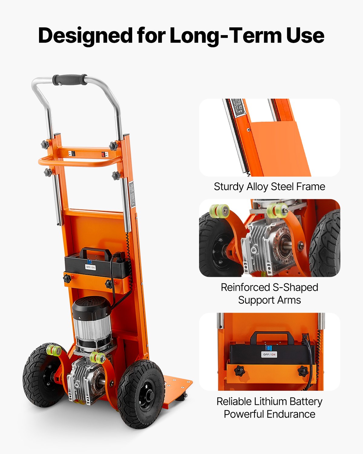 VEVOR Electric Stair Climbing Dolly 880 lb with 157.5in Rope
