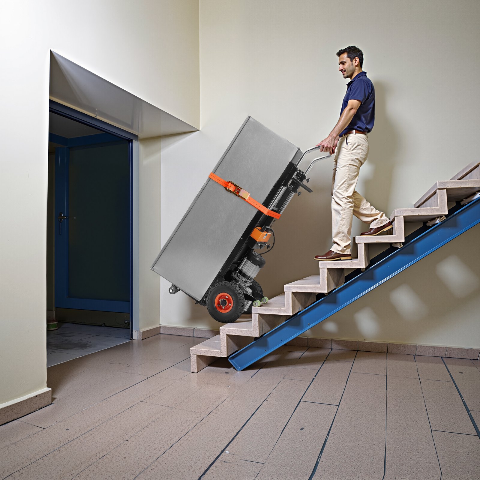 VEVOR Electric Stair Climber Hand Truck: 880lbs,157.5’’ Rope