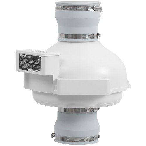 4" to 4.5" Radon Mitigation Fan System Quiet 260 CFM Inline Duct Fan ...