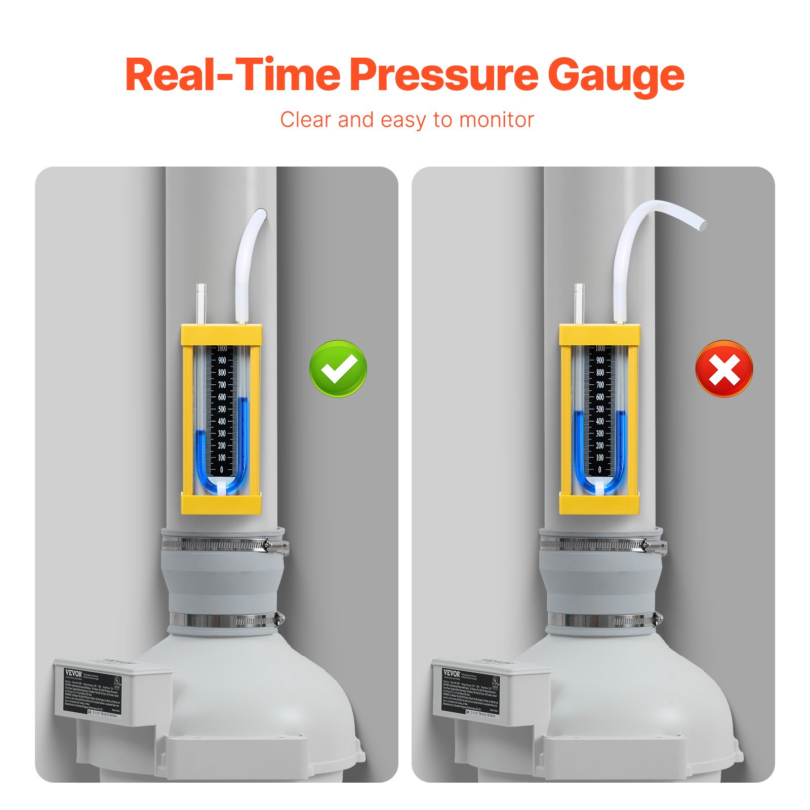 4" to 4.5" Radon Mitigation Fan System Kit Quiet 260 CFM Inline Duct ...