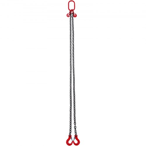 VEVOR 5/16" x 6' Chain Sling 2 Legs G80 Lifting Chain with Grab Hooks ...