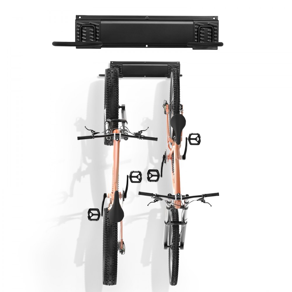 VEVOR Bike Storage Rack, 2 Bike Racks, Wall Mount Bike Storage Hanger ...