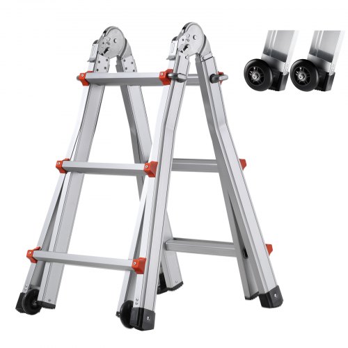 VEVOR Telescoping Ladder A Frame 10 FT Extension Multi Function for Homework