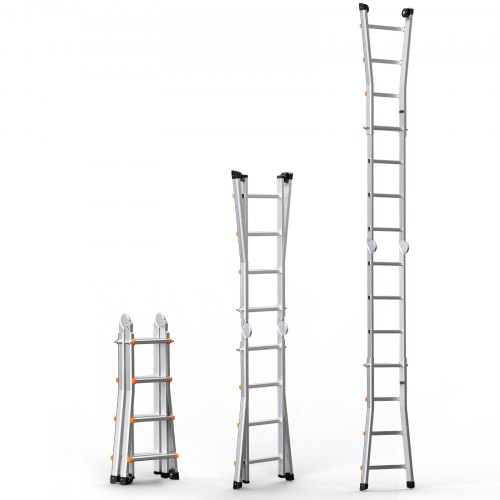 VEVOR Telescoping Ladder A Frame 15 FT Extension Multi-Function for ...