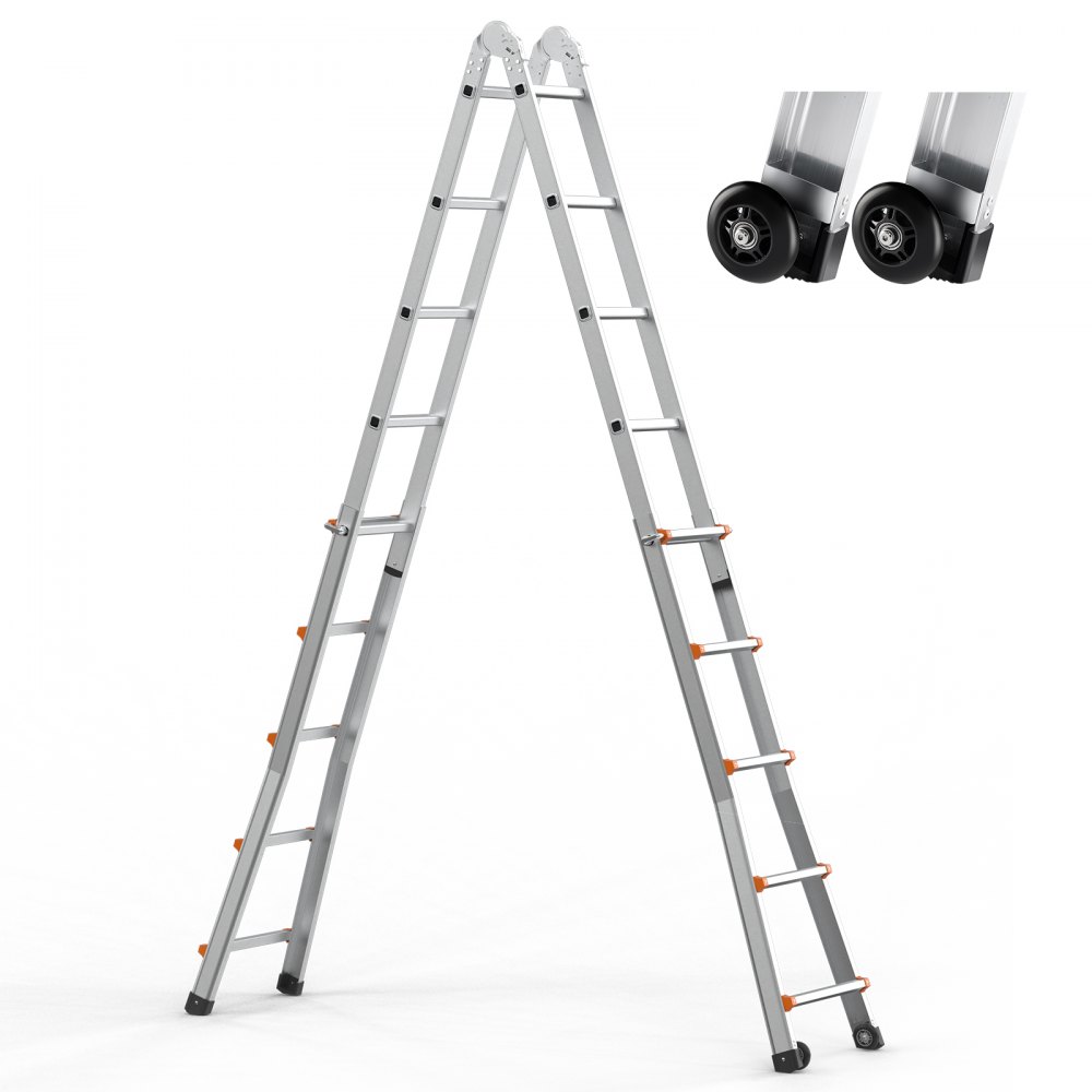 VEVOR Collapsible A Frame Ladder – 20 FT, 330lb Load