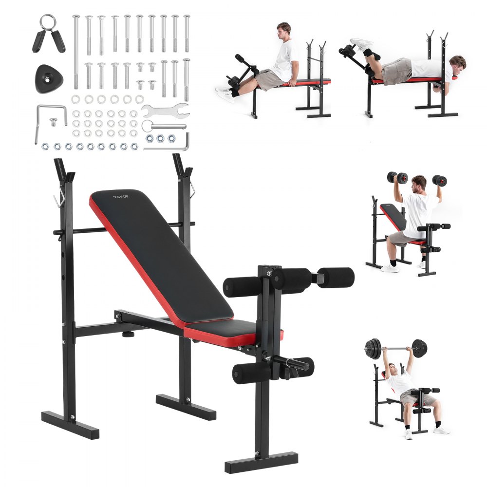 Weight Bench Sit up Bench for Home Gym Strength Training Adjustable ...