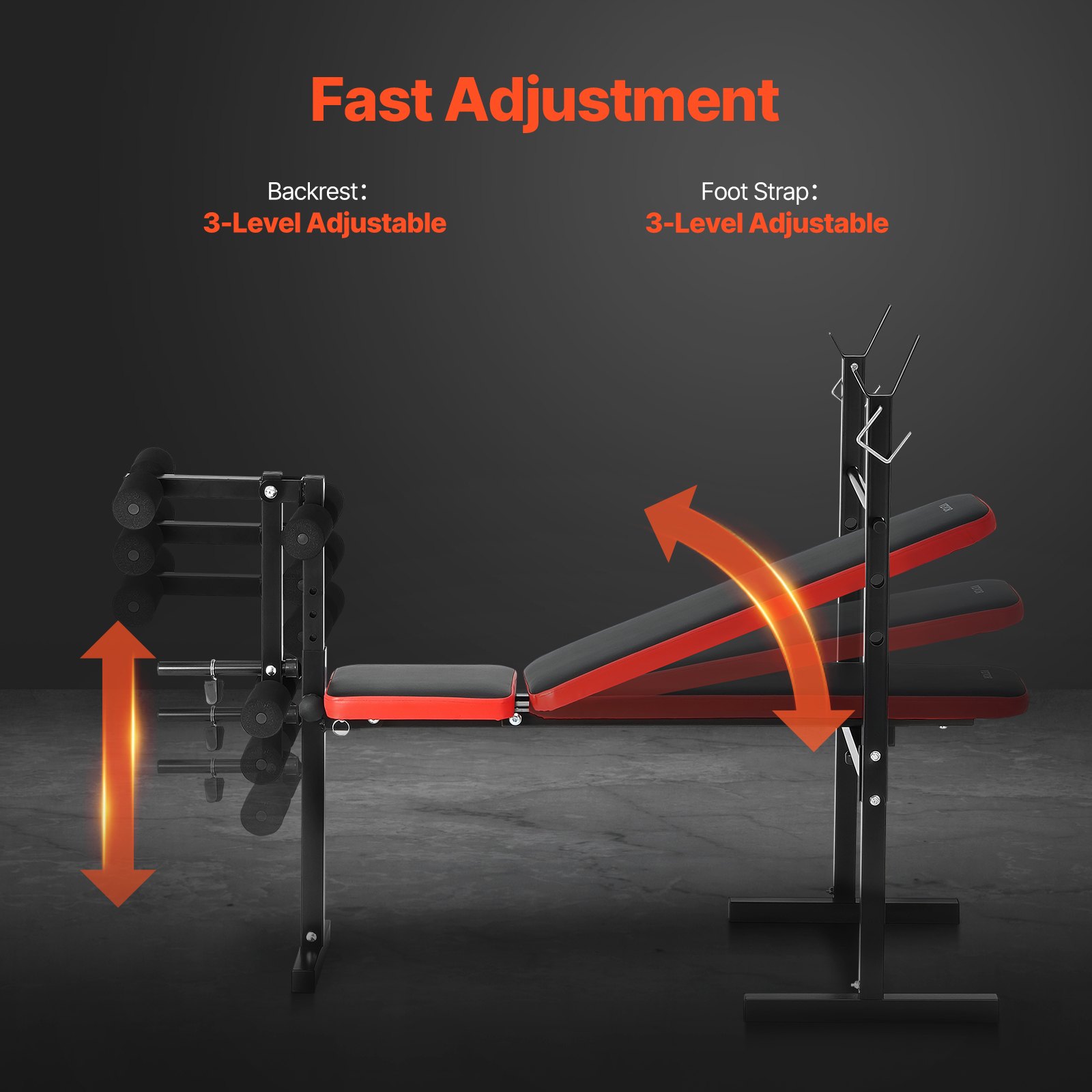 VEVOR Multi Purpose Weight Bench – Adjustable, 380 lbs