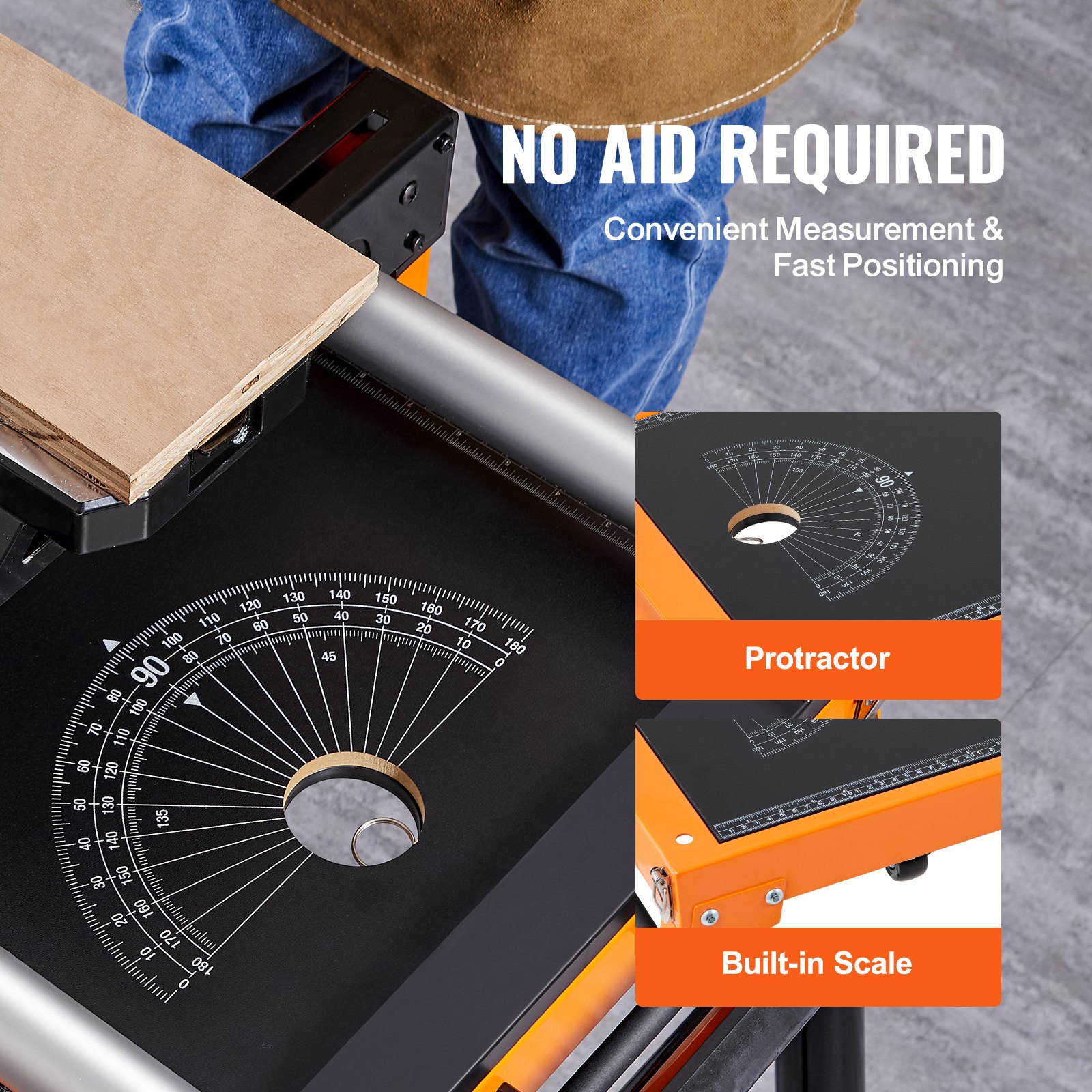 VEVOR 100in Miter Saw Stand with One-piece Mounting Brackets Sliding ...