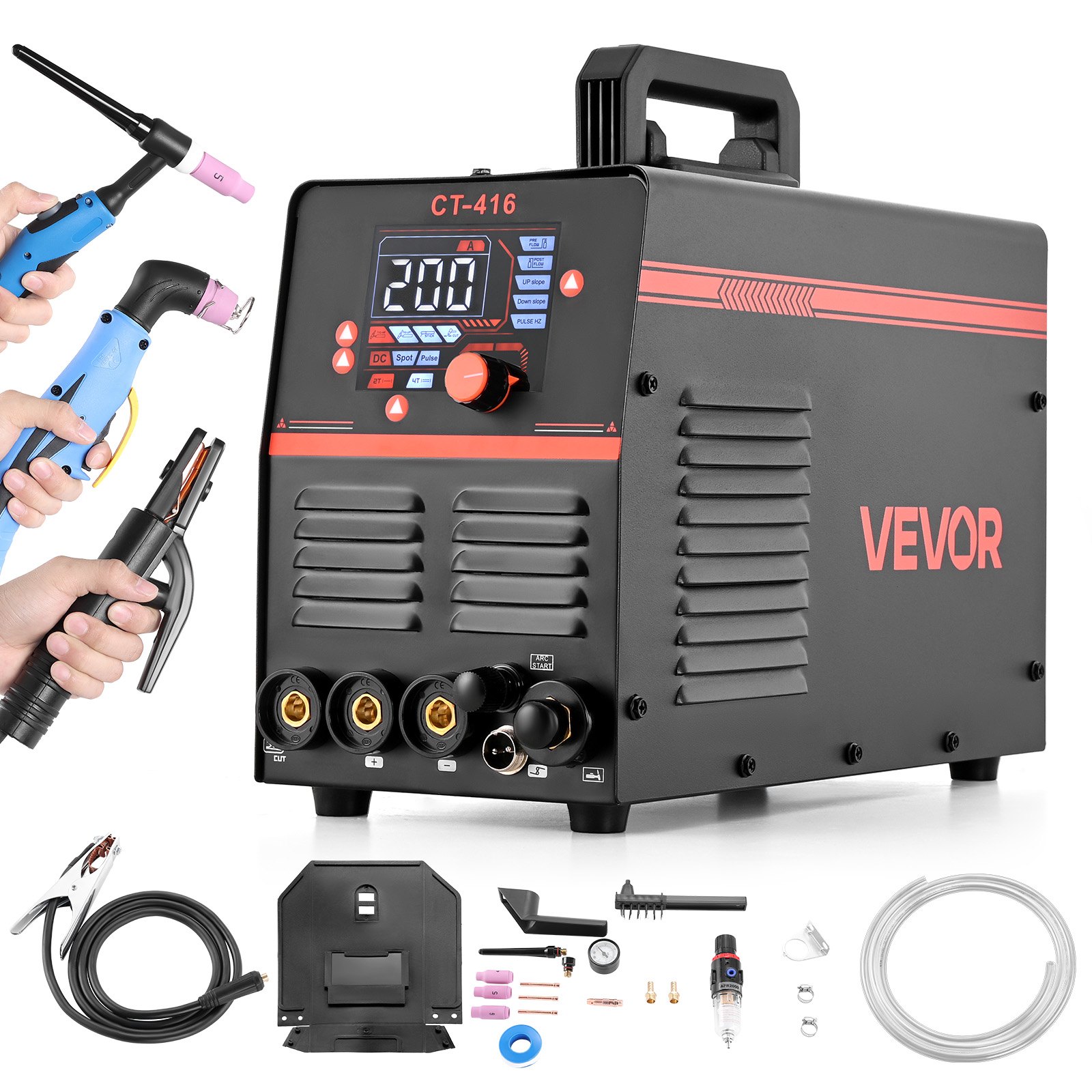 VEVOR 3-in-1 Plasma Cutter Welder Combo - CUT/TIG/MMA, 50A Non-Contact ...